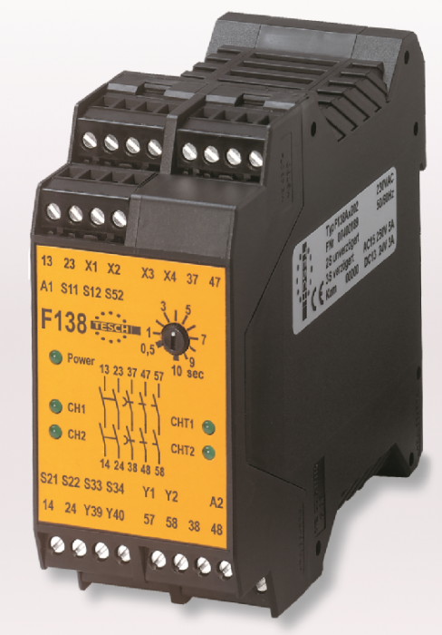 F138 bezpečnostní časové relé - REM-Technik - Průmyslová a domovní ...